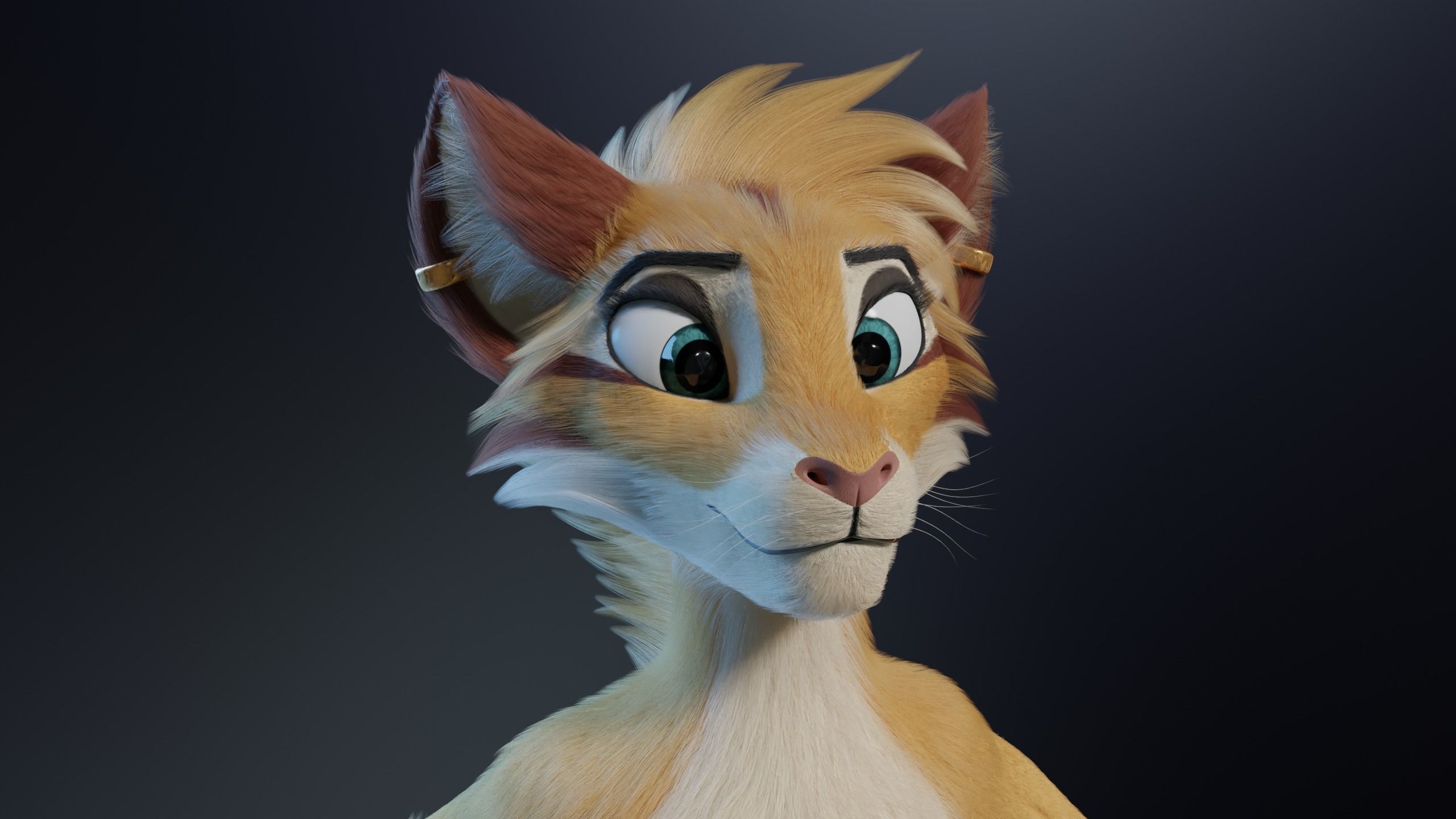 Aurora Anthro Cat 3D model rigged | CGTrader