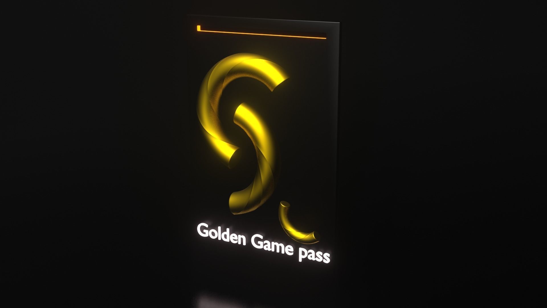 Golden game pass animated 3D model animated | CGTrader