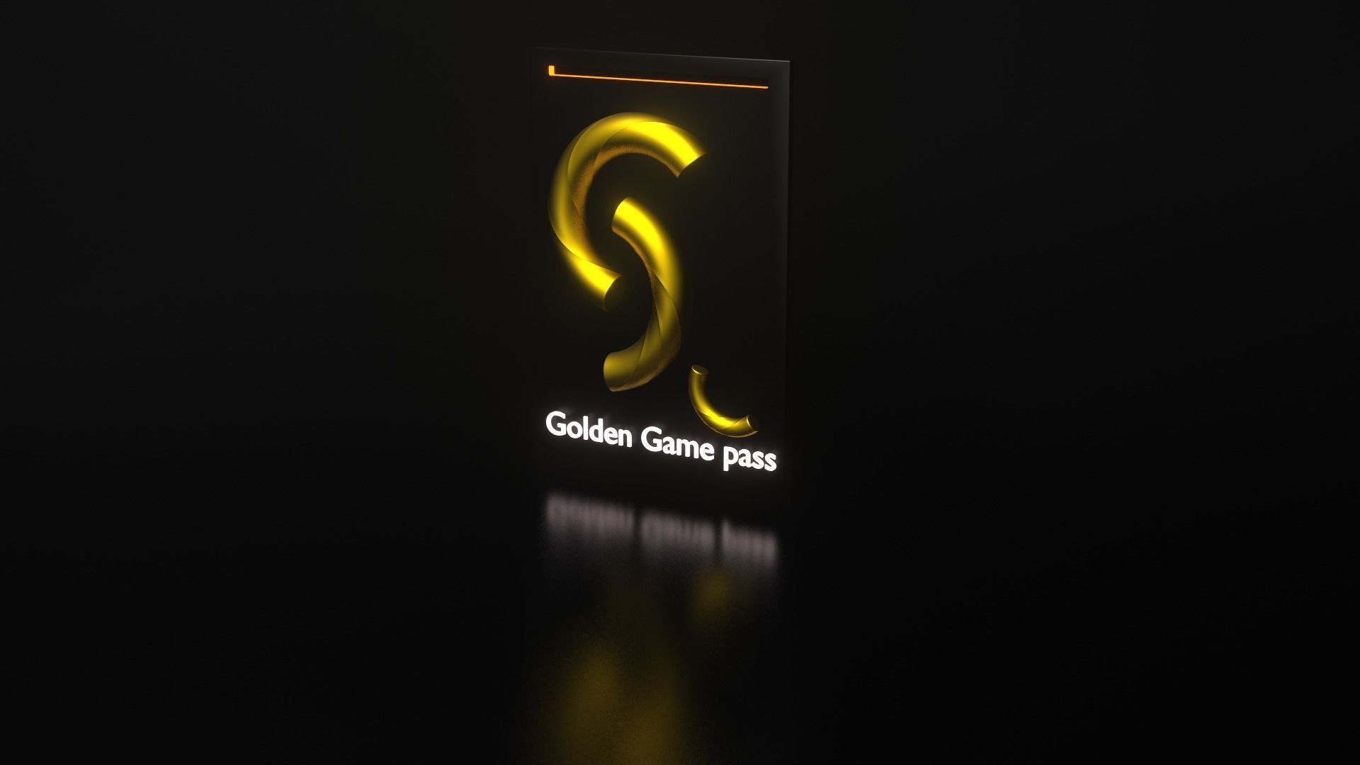 Golden game pass animated 3D model animated | CGTrader