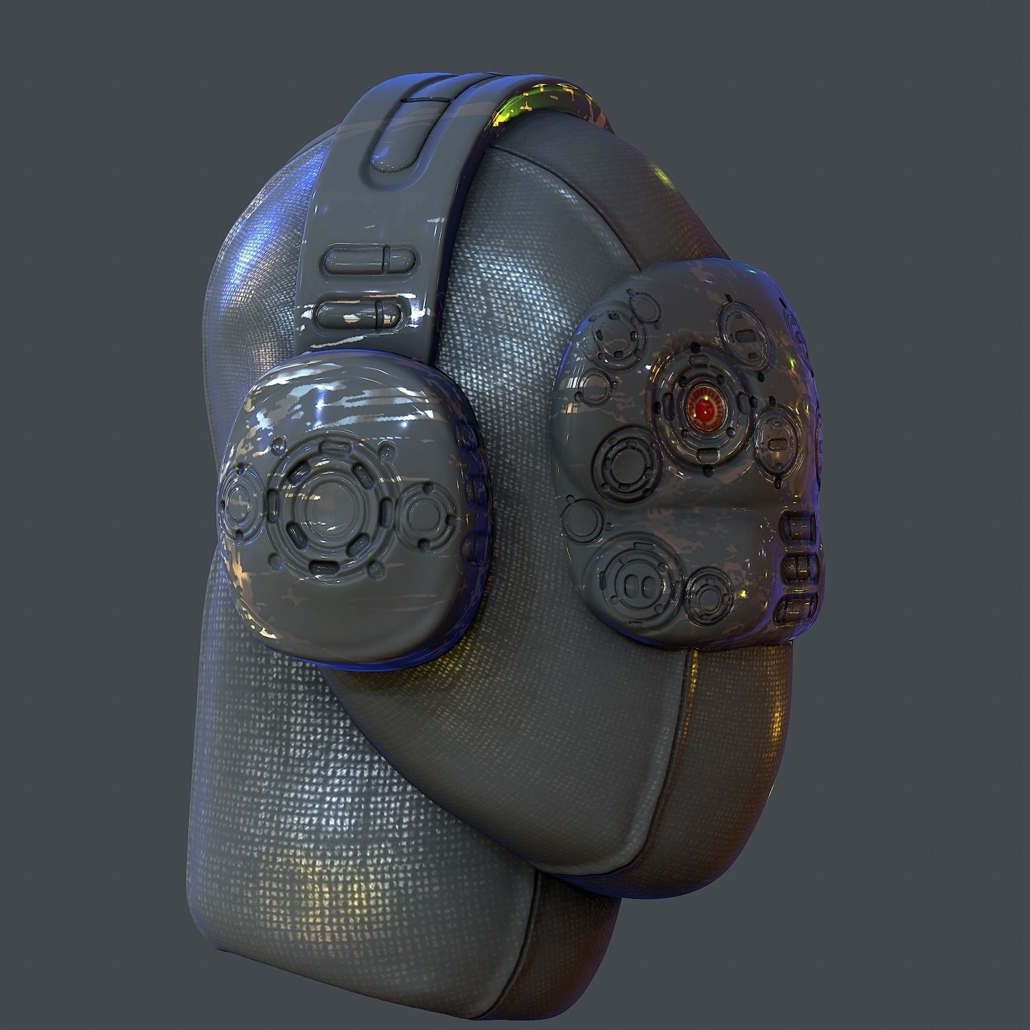 3D model Gas mask helmet scifi Low-poly character art game space VR ...