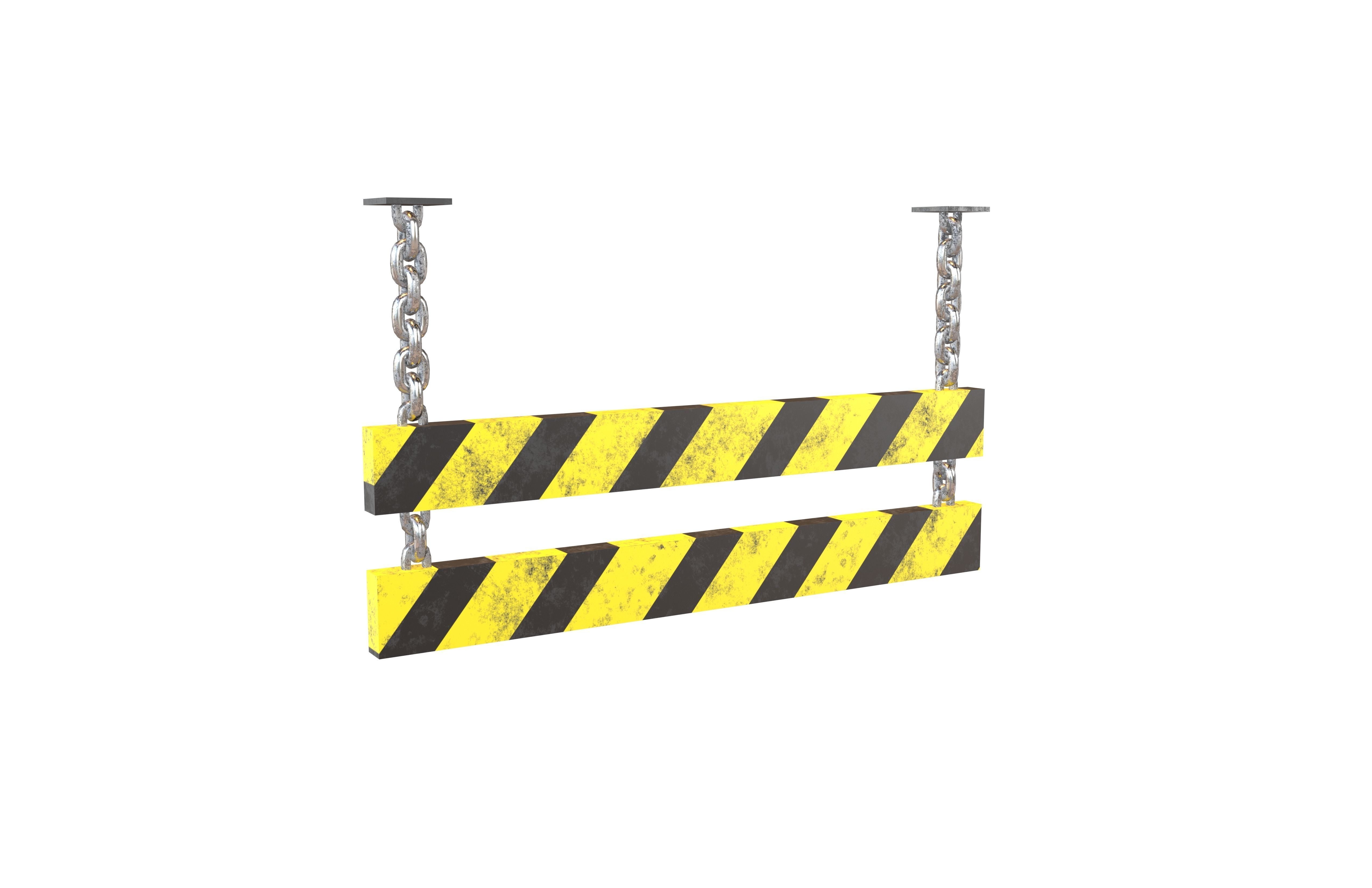 3D model Danger Sign Barriers v2 004 VR / AR / low-poly | CGTrader
