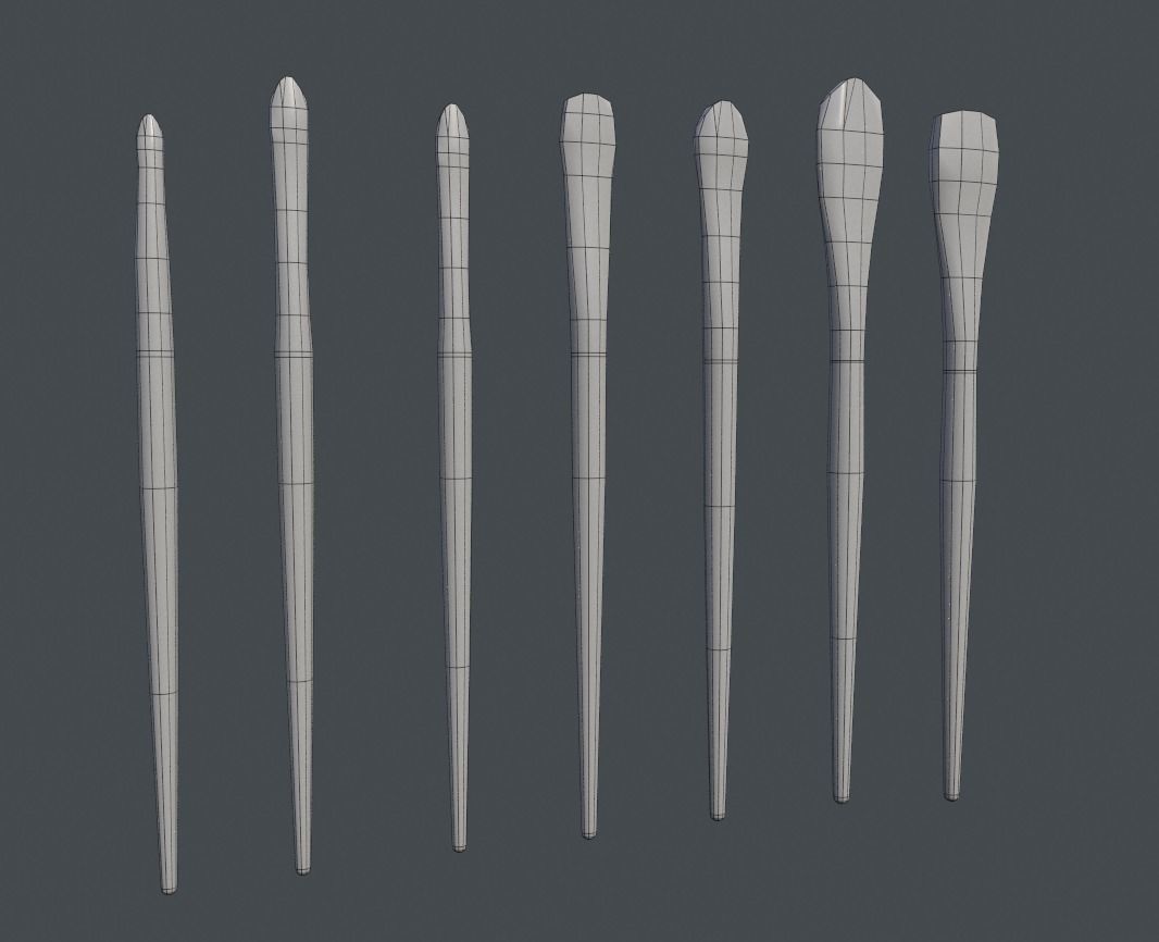 3D model Pbr Paint Brushes VR / AR / low-poly | CGTrader