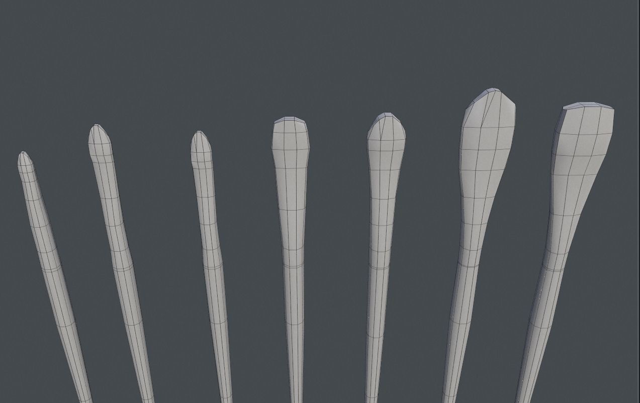 3D model Pbr Paint Brushes VR / AR / low-poly | CGTrader