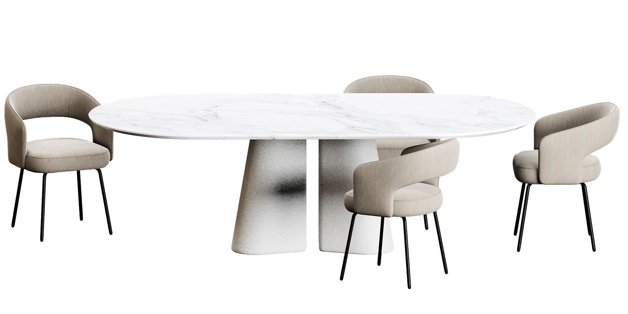 Ditre Italia Pillar table and 356 Chair 3D model | CGTrader