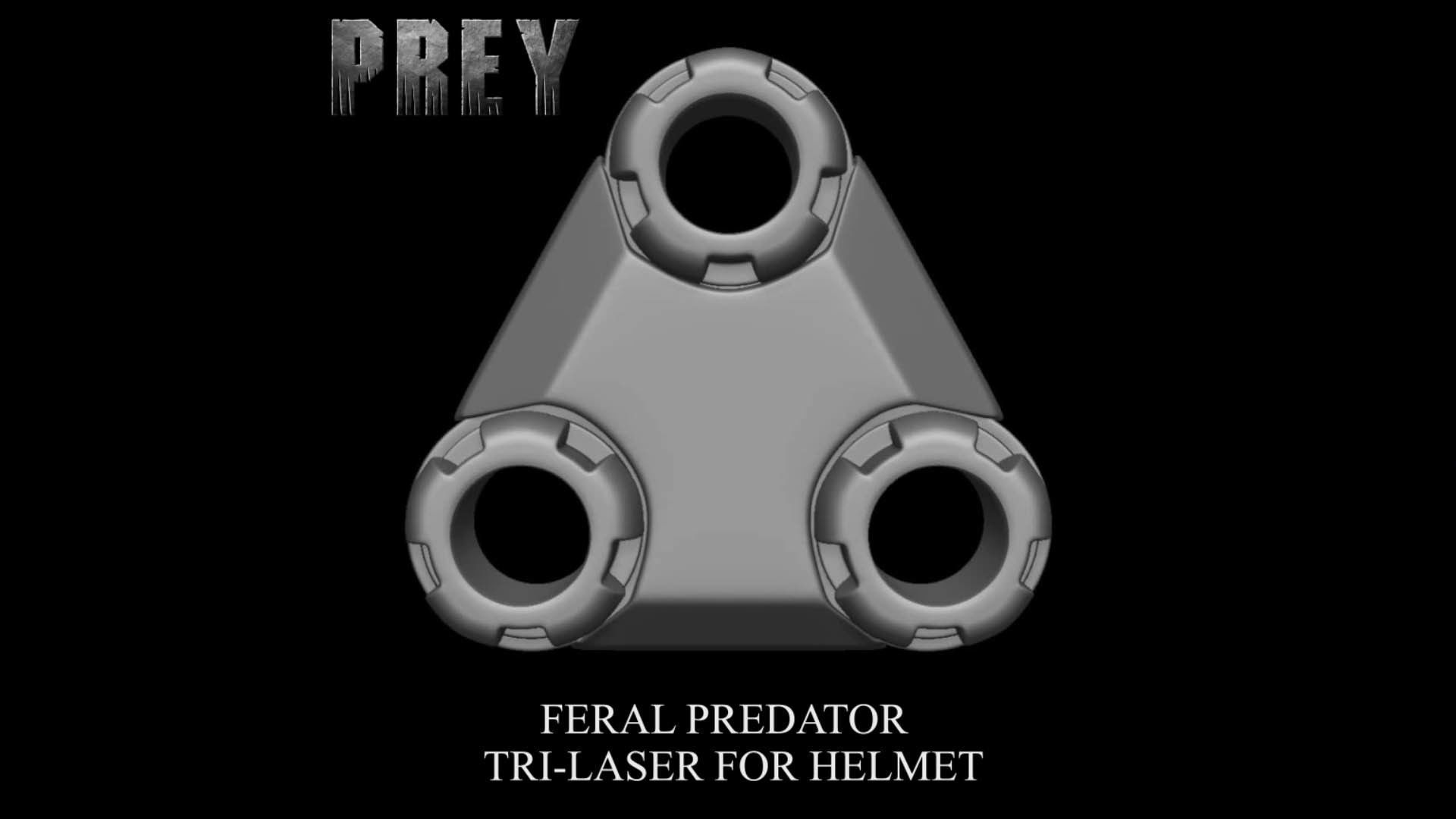 3D PRNTBLE FERAL PREDATOR TRI LASER FOR HELMET MASK - PREY MOVIE 3D ...