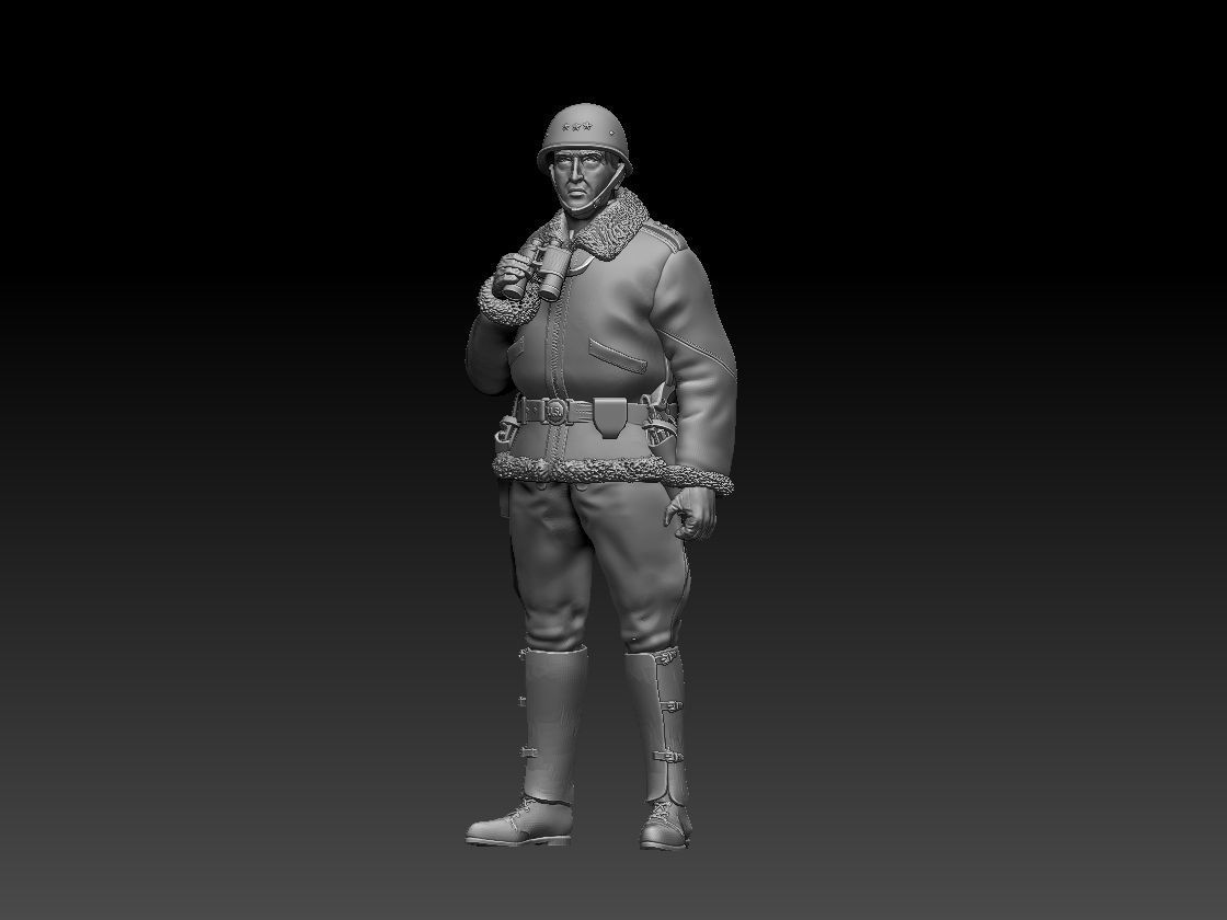 general Patton 3D model 3D printable | CGTrader
