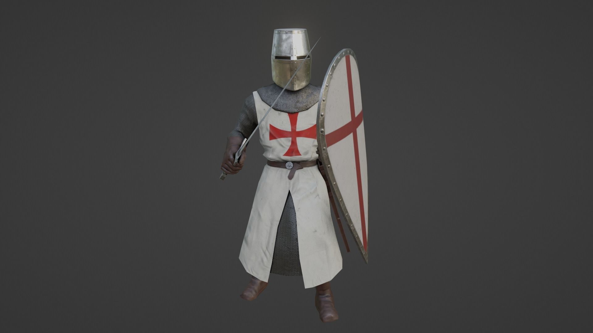 3D model Crusader Knights VR / AR / low-poly | CGTrader