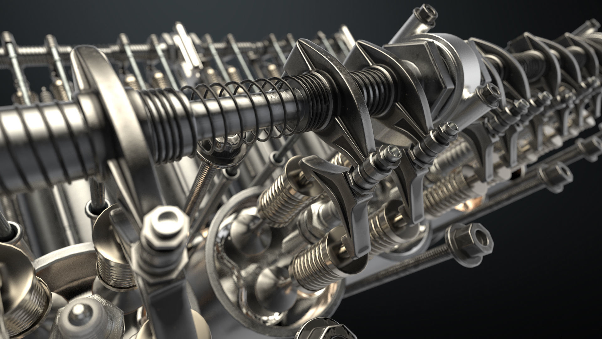 V12 Engine Working Animated 3D model animated rigged | CGTrader