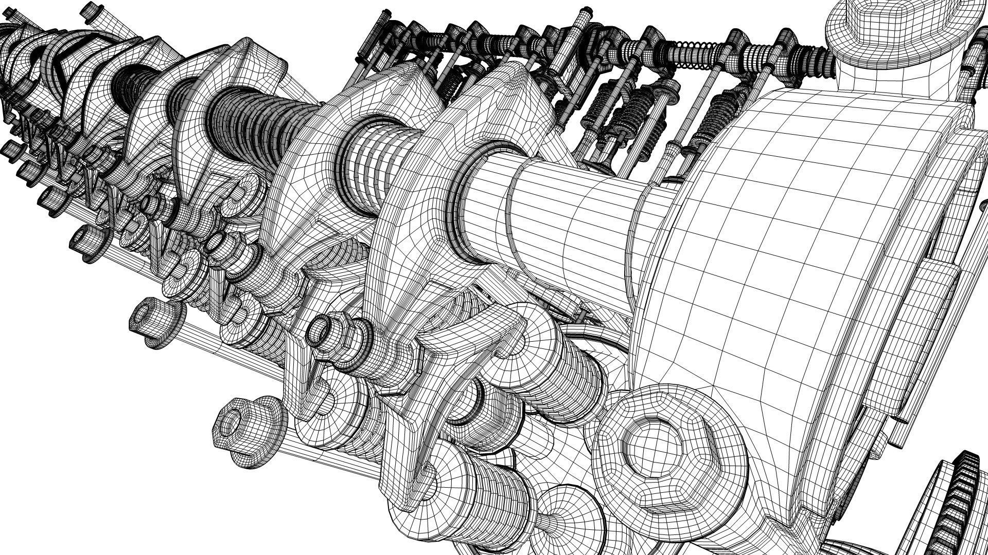 V12 Engine Working Animated 3D model animated rigged | CGTrader