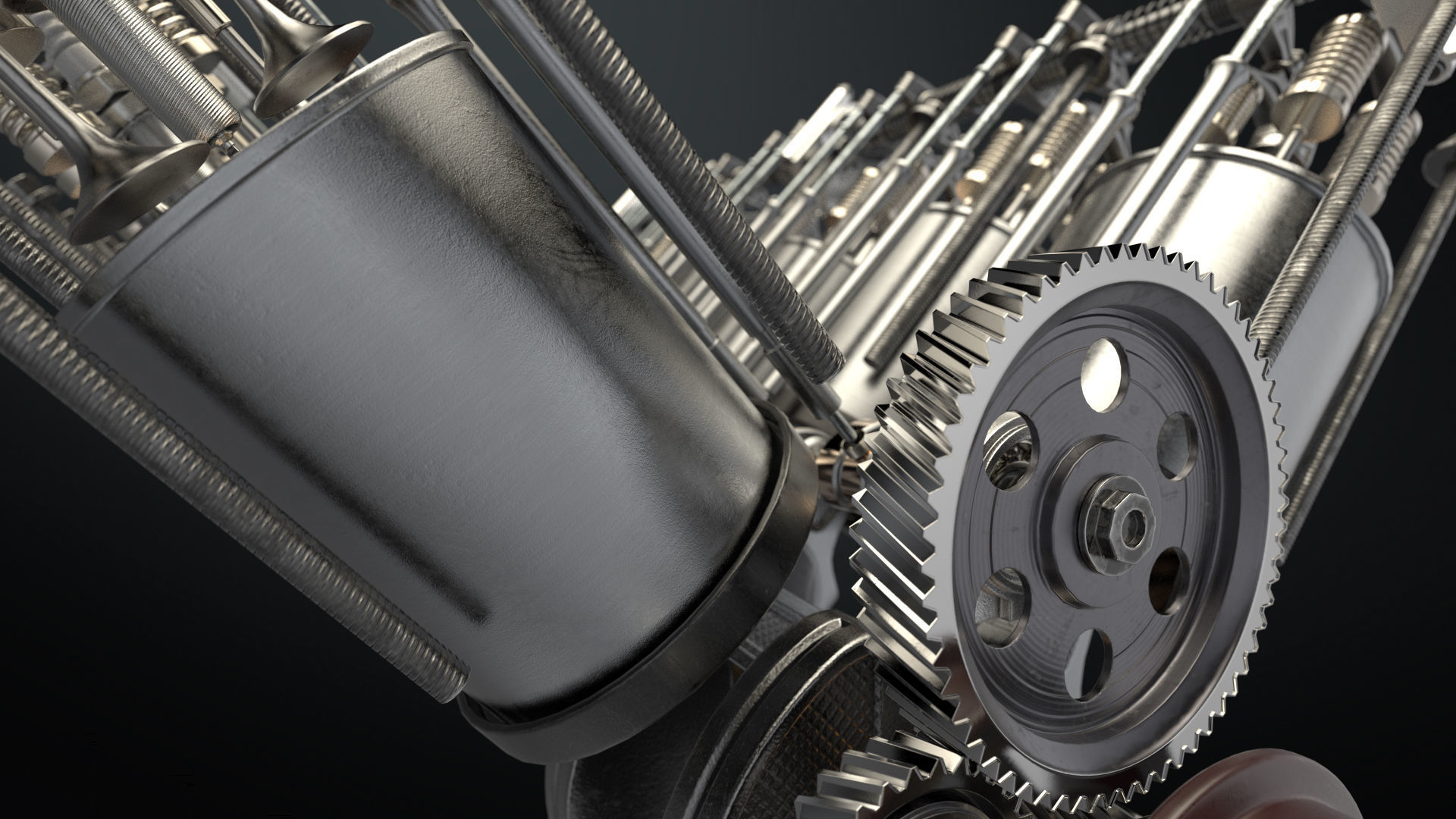 V12 Engine Working Animated 3D model animated rigged | CGTrader