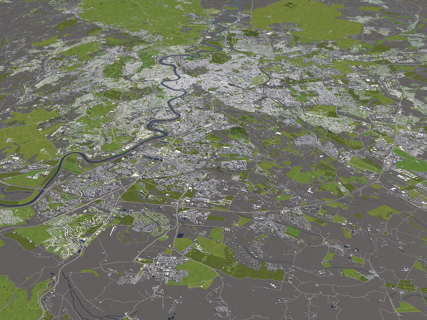 Rome Italy 50x50km City 3D Map 3D model | CGTrader