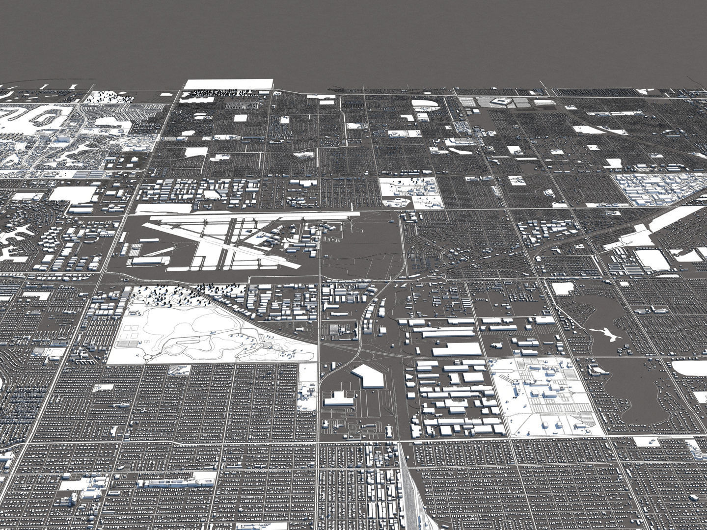 Miami 50x50km 3D Model City 3D Map 3D model | CGTrader