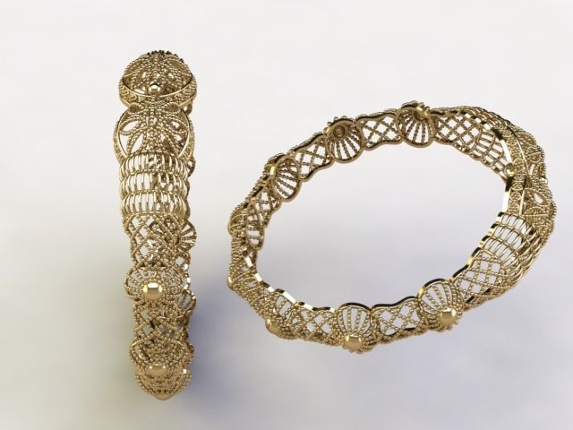 TRADITIONAL INDIAN BANGLE 3D model 3D printable | CGTrader