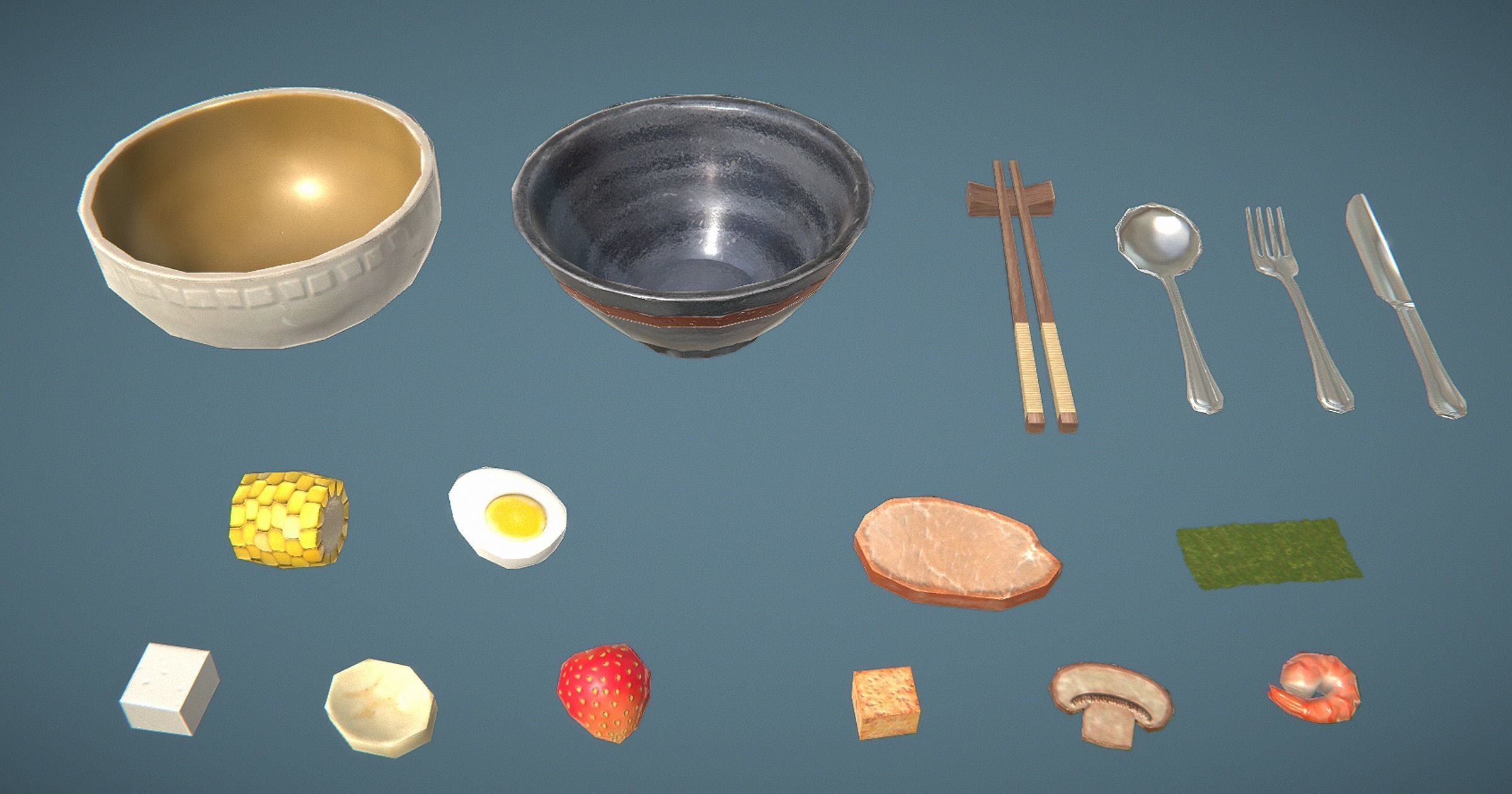 3D model Stylized Soups and Porridge VR / AR / low-poly | CGTrader