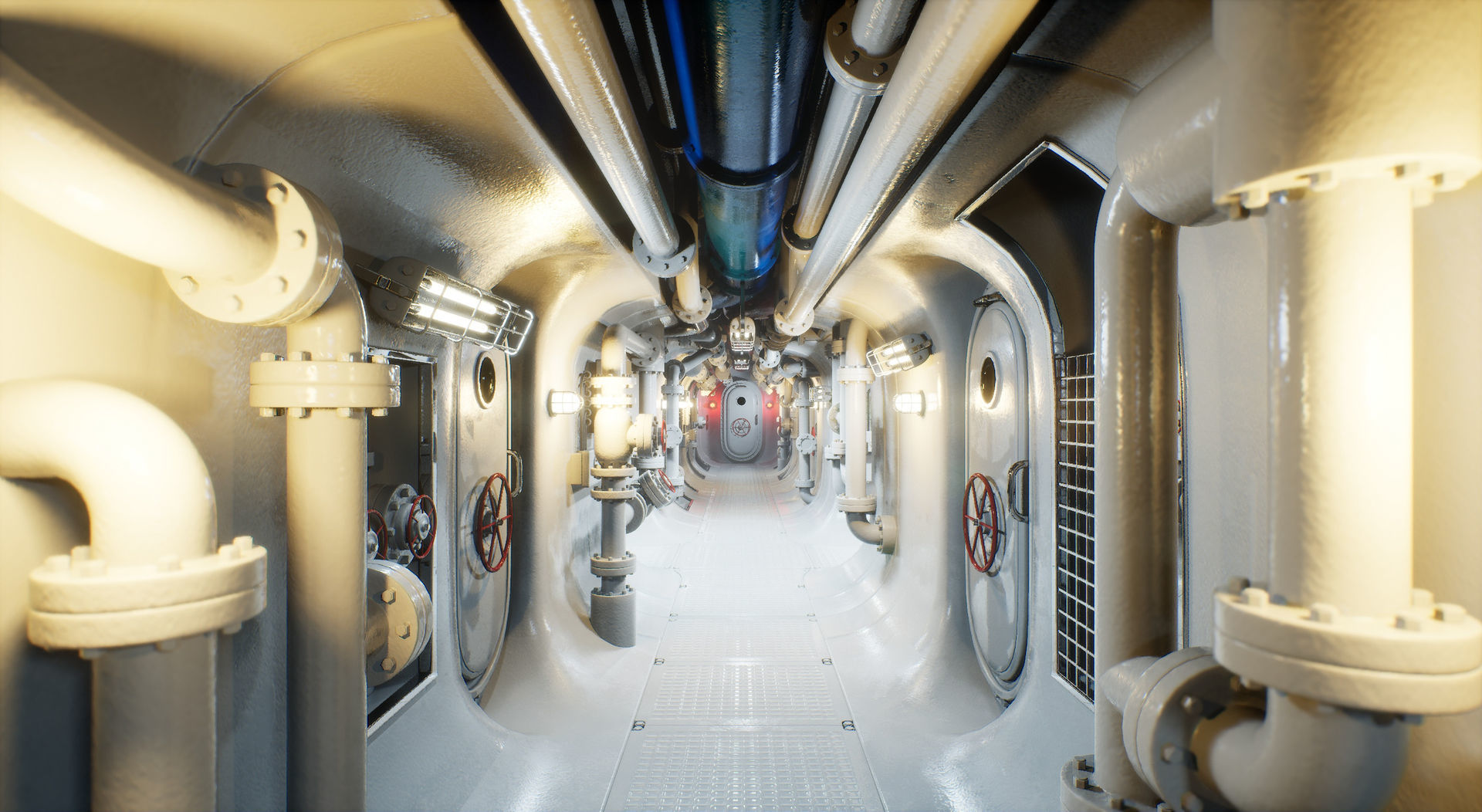 Submarine Industrial Corridor 002 UE4 3D model | CGTrader