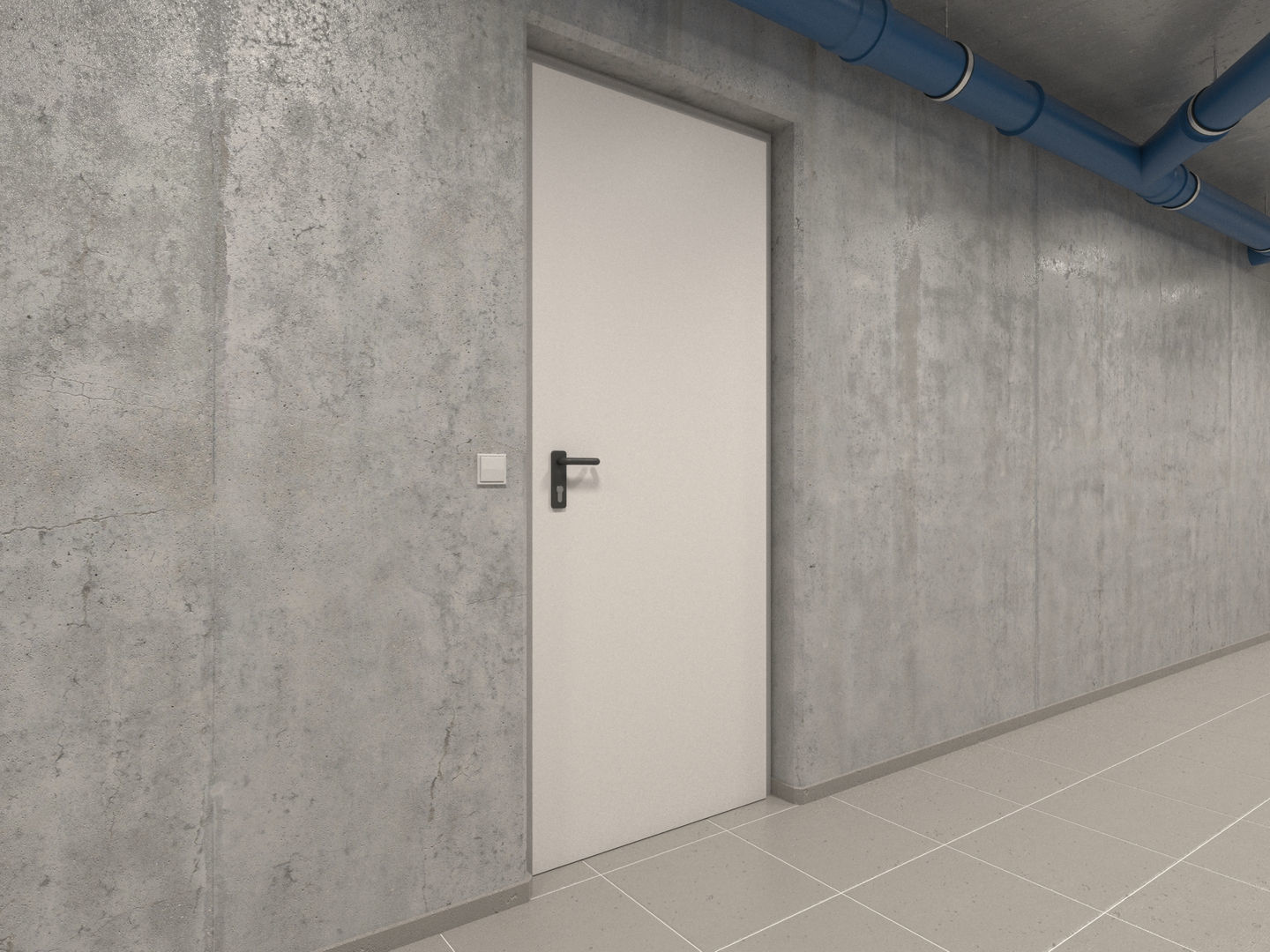 Basement Hallway Corridor 02 3D model | CGTrader