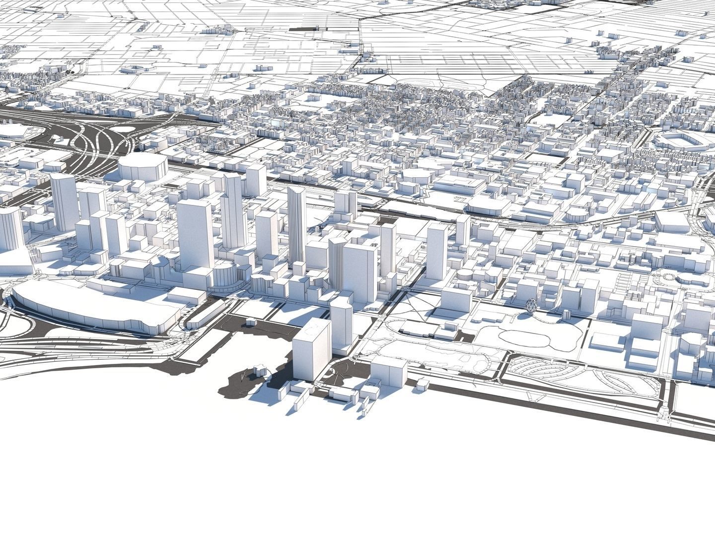 Perth Australia 50x50km 3D City Map 3D model | CGTrader