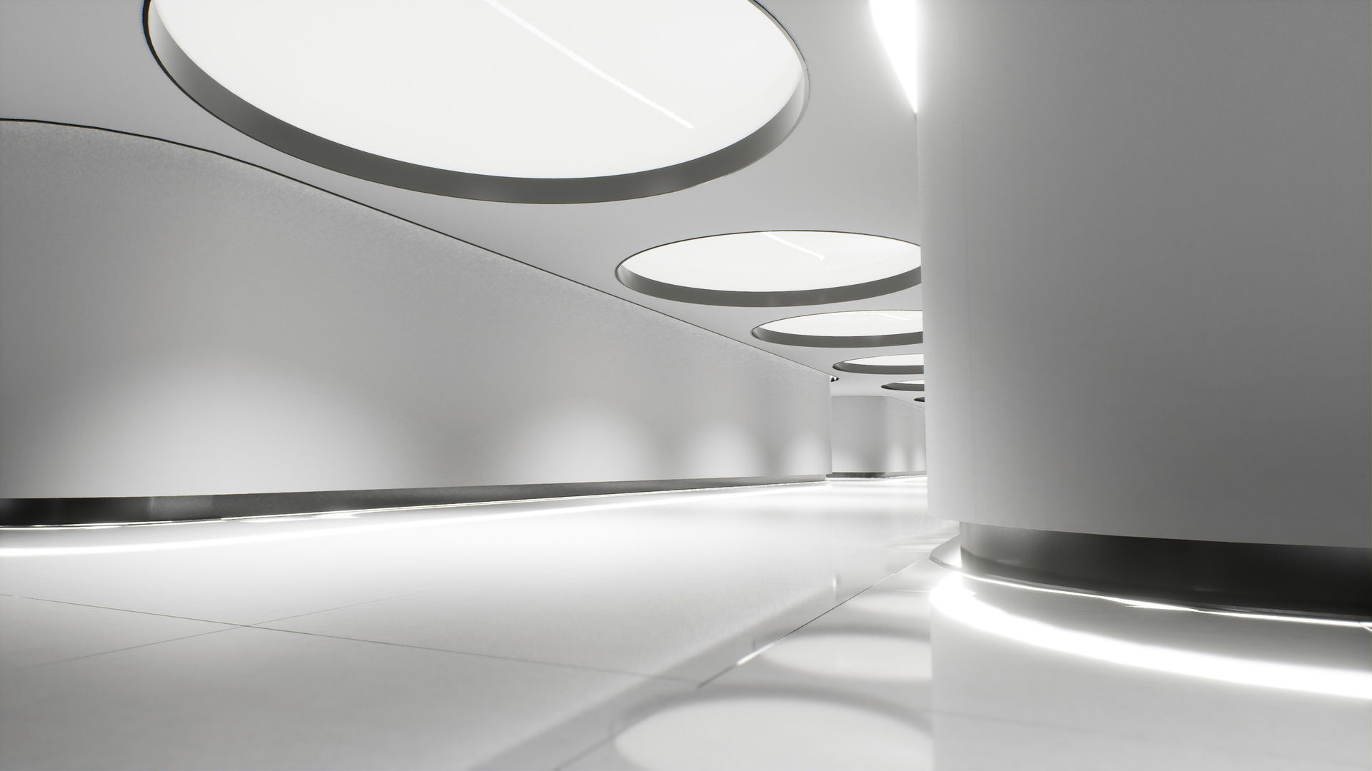 Futuristic Hallway 001 UE4 3D model | CGTrader