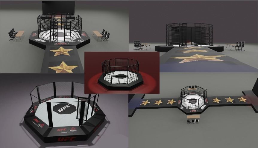 3D model Fighter Octagon Cage VR / AR / low-poly | CGTrader