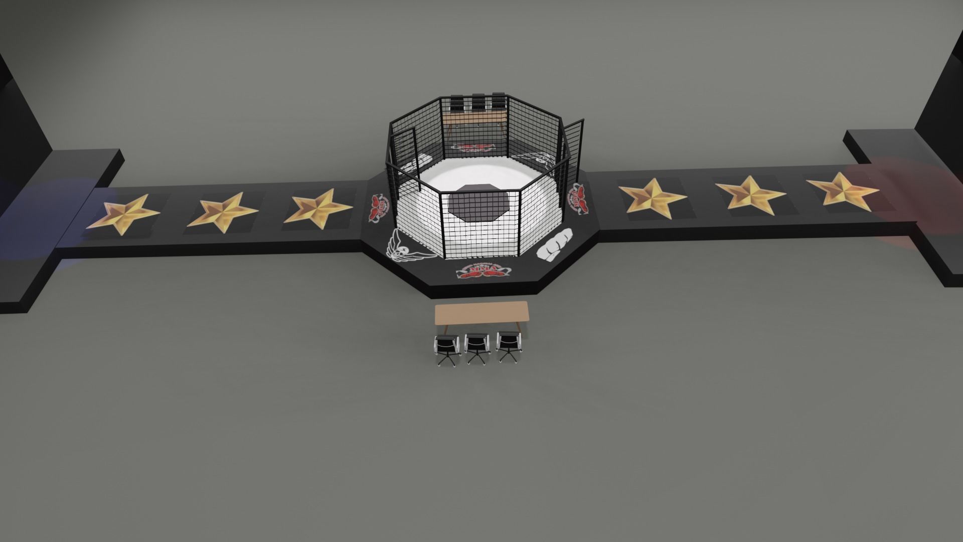 3D model Fighter Octagon Cage VR / AR / low-poly | CGTrader