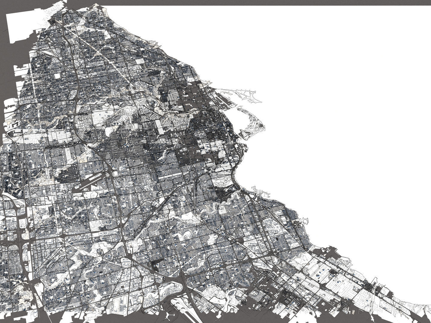 Toronto Canada 50x50km 3D City Map 3D model | CGTrader