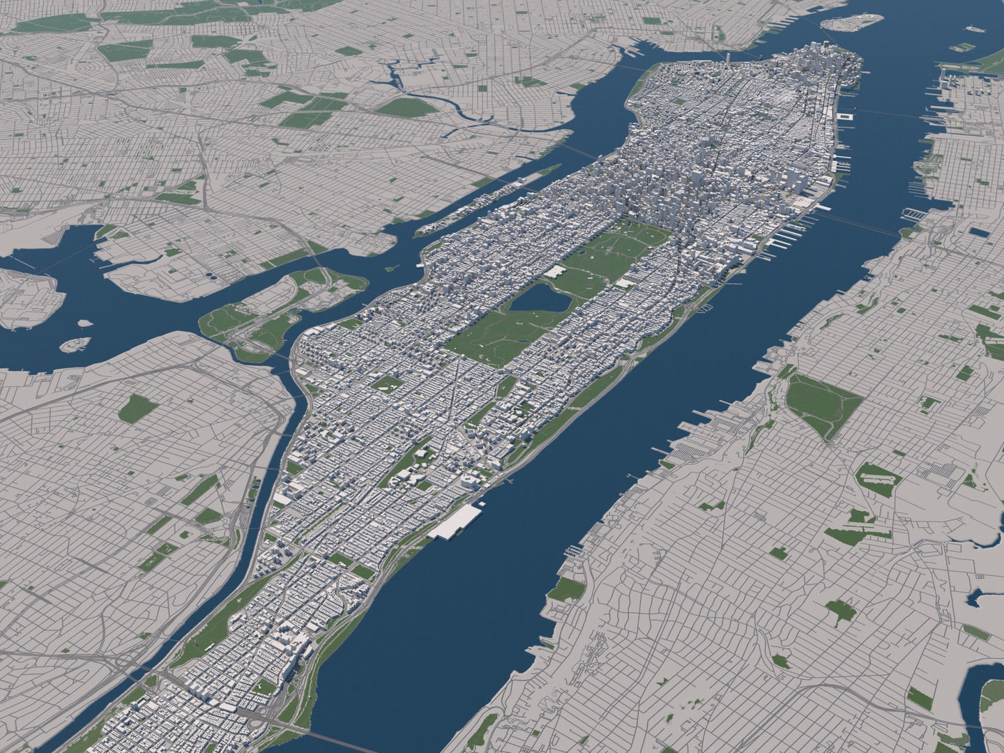 New York USA 3D Model City Map 3D model | CGTrader