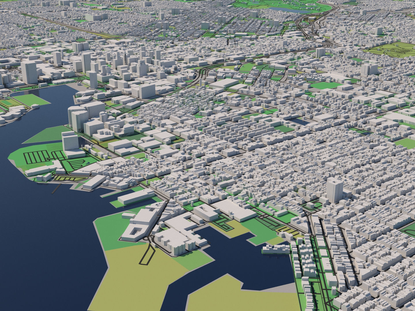 Baltimore Maryland USA 30x30km 3D City Map 3D model | CGTrader