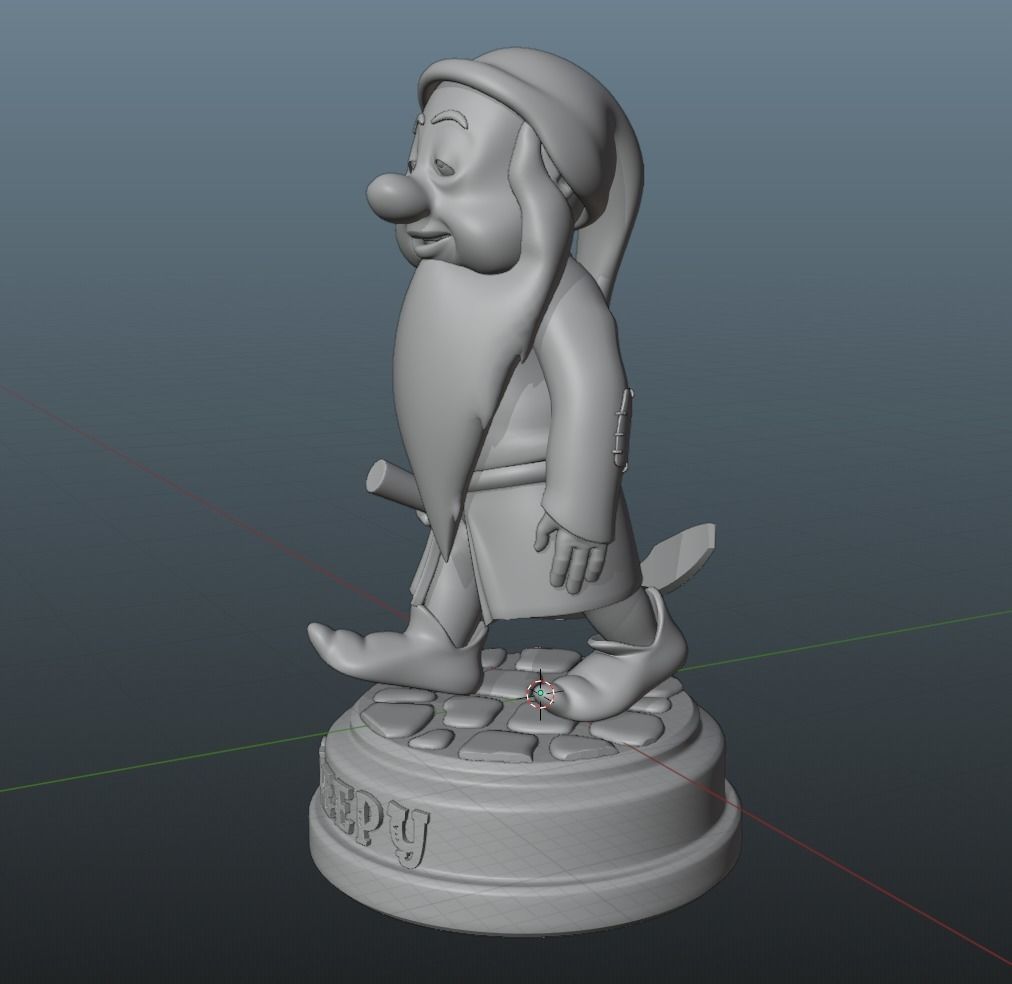 Sleepy the Dwarf 3D model 3D printable | CGTrader