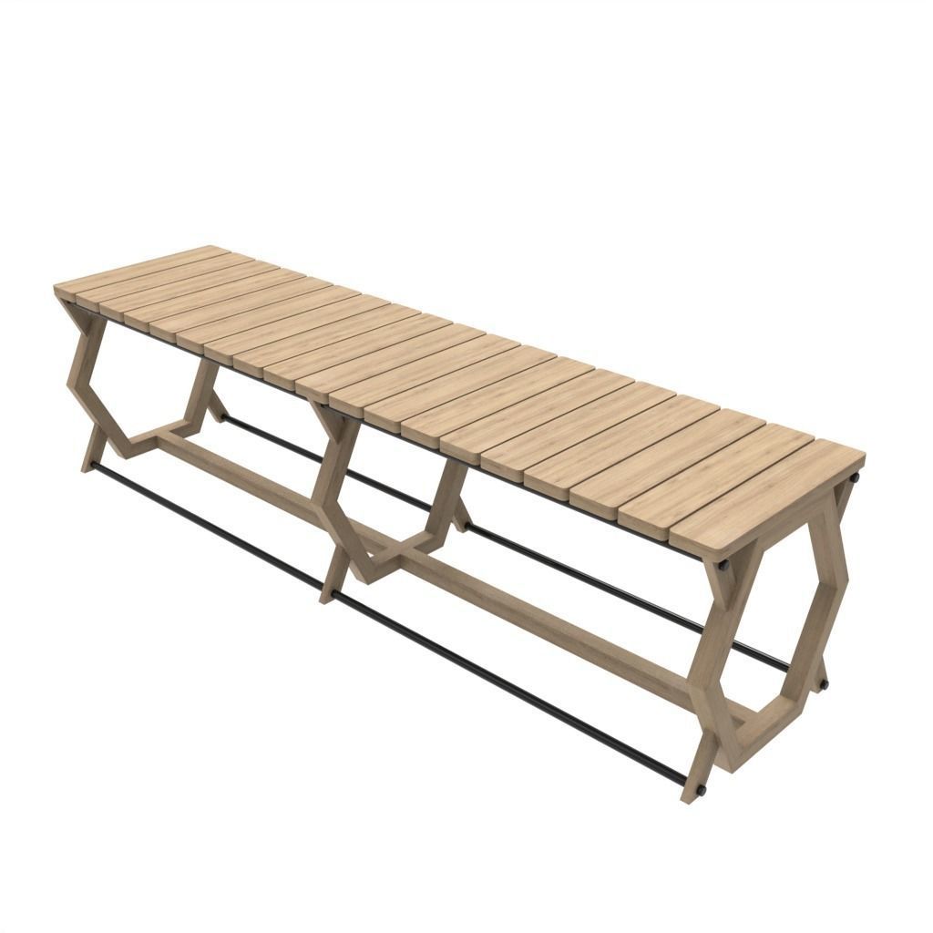 Wooden Bench Pack 3D model | CGTrader