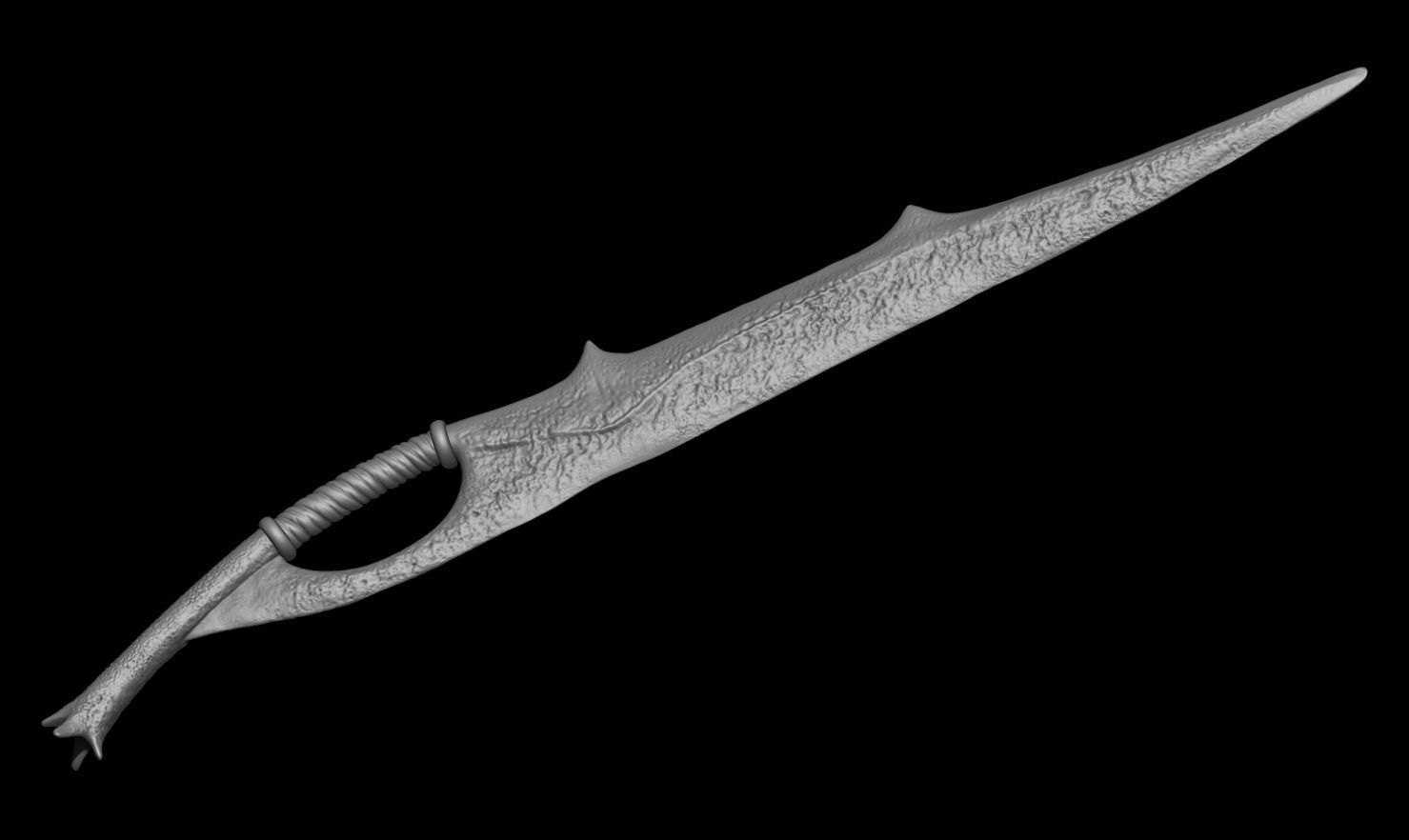 3D PRINTABLE MORIA ORC SWORD SCIMITAR - THE LORD OF THE RINGS 3D model ...