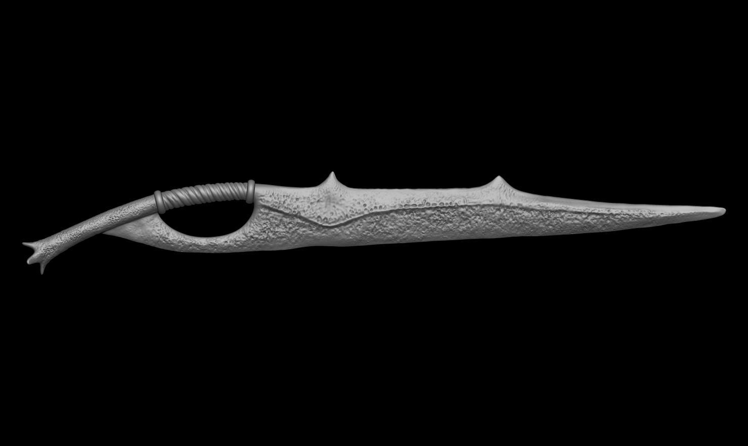 3D PRINTABLE MORIA ORC SWORD SCIMITAR - THE LORD OF THE RINGS 3D model ...