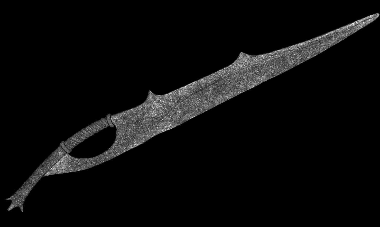 3D PRINTABLE MORIA ORC SWORD SCIMITAR - THE LORD OF THE RINGS 3D model ...