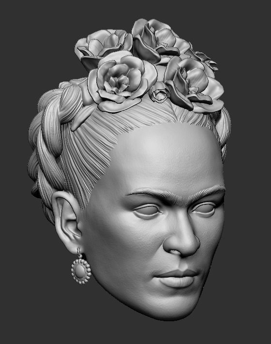 Frida kahlo head 3D model 3D printable | CGTrader