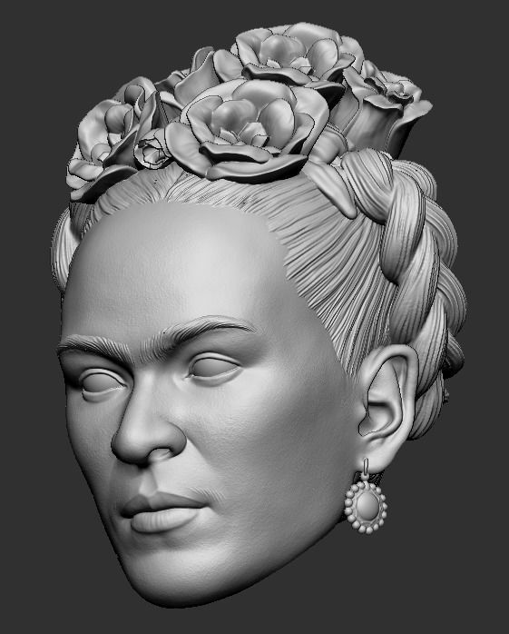 Frida kahlo head 3D model 3D printable | CGTrader