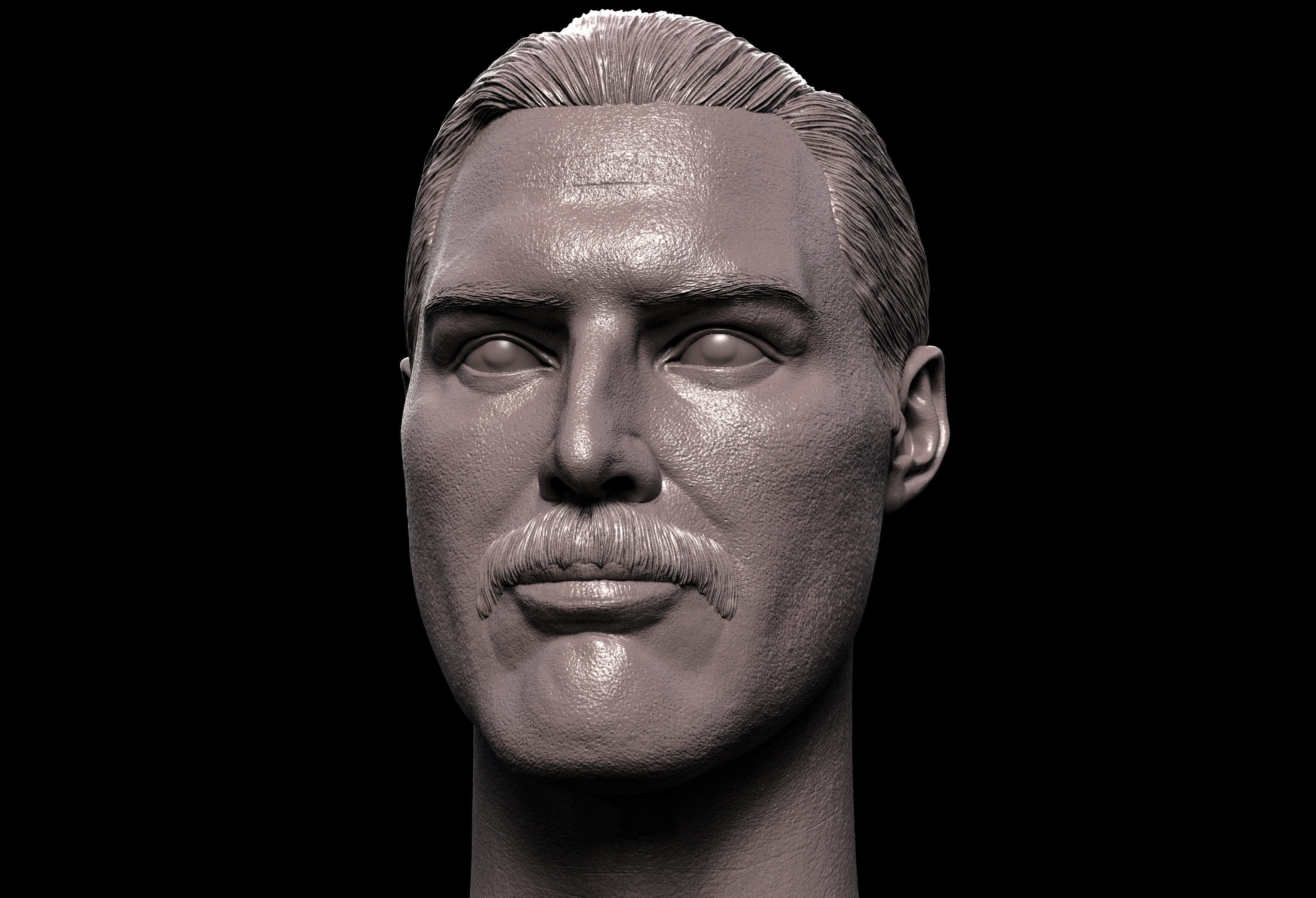 Freddie Mercury Head 3D model 3D printable | CGTrader