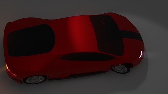 3D model red Car low poly VR / AR / low-poly | CGTrader