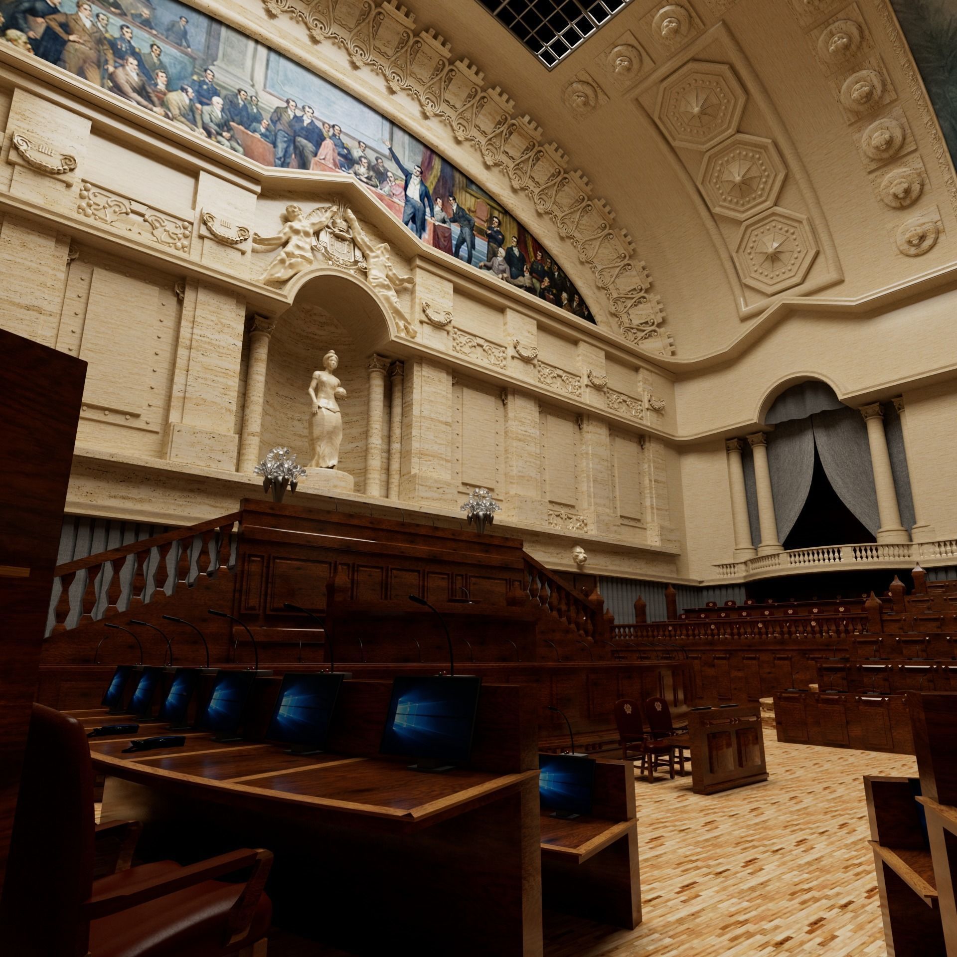 Parliament of Portugal 3D model | CGTrader