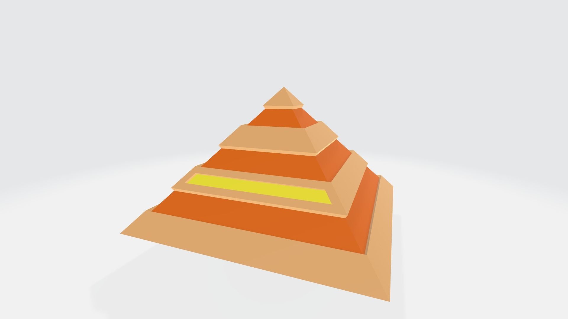 Sci-fi free flying low poly pyramid free VR / AR / low-poly 3D model ...