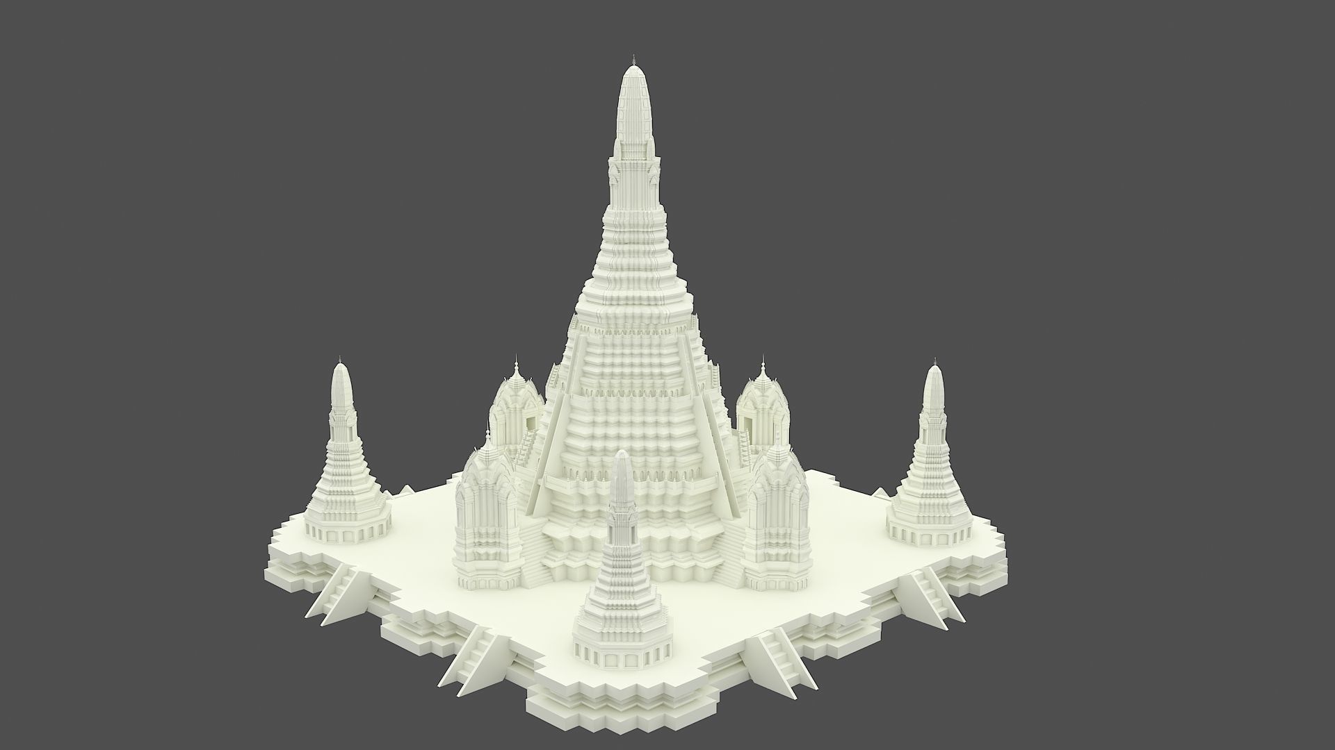 Wat Arun Temple 3D model | CGTrader