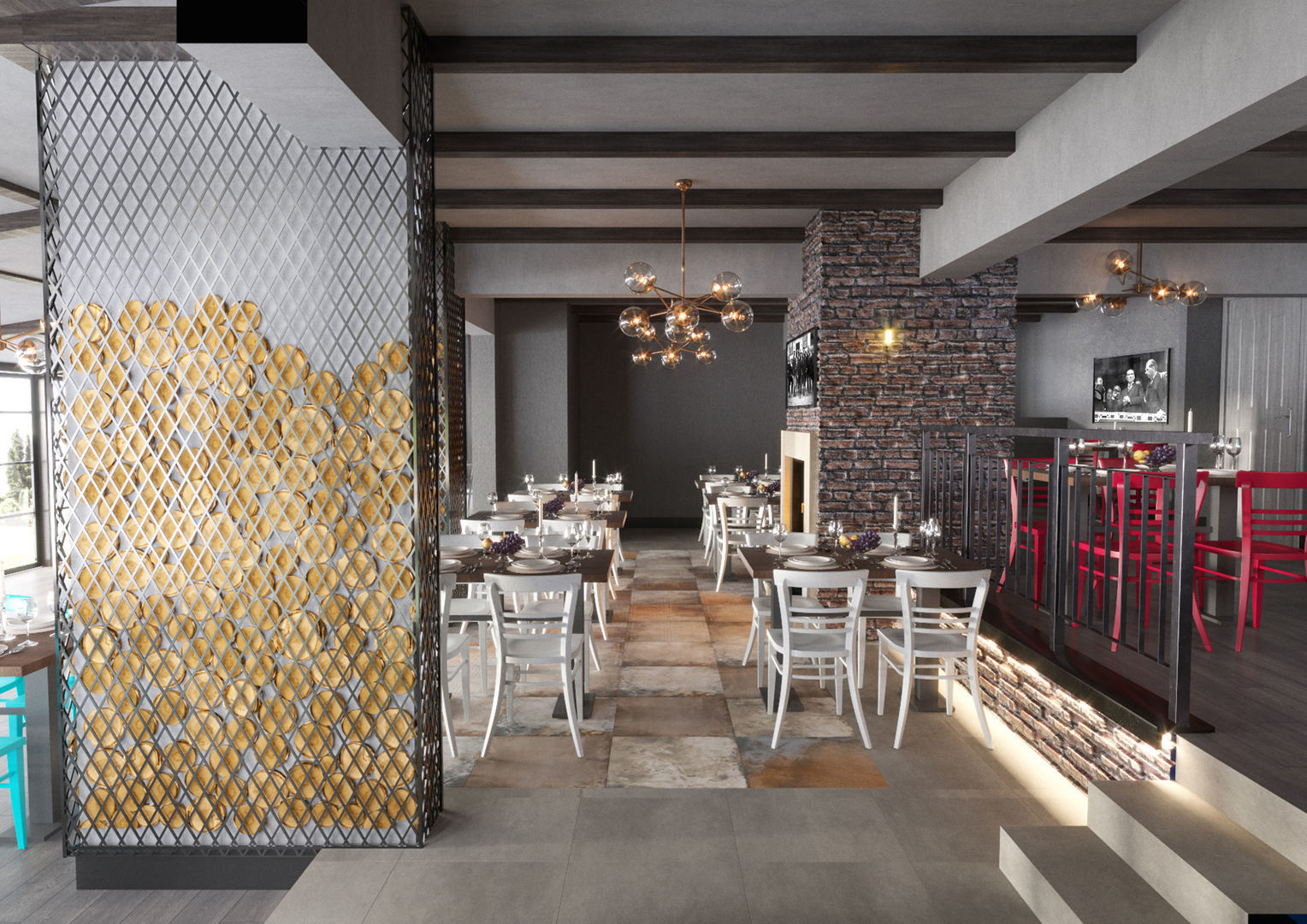 Restaurant Scene 01 3D Model 3D model | CGTrader