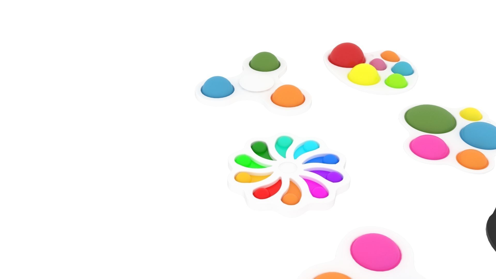 Simple Dimples Set 3D model | CGTrader