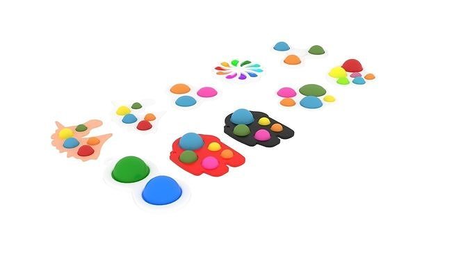 Simple Dimples Set 3D model | CGTrader