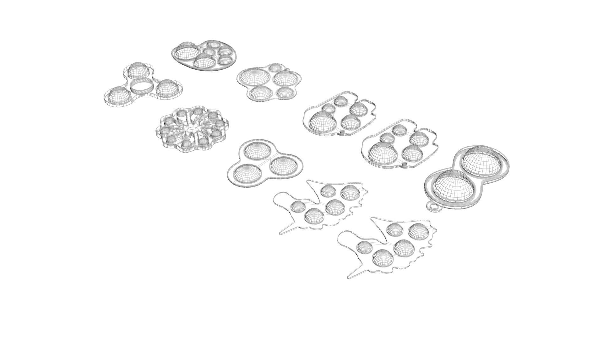 Simple Dimples Set 3D model | CGTrader