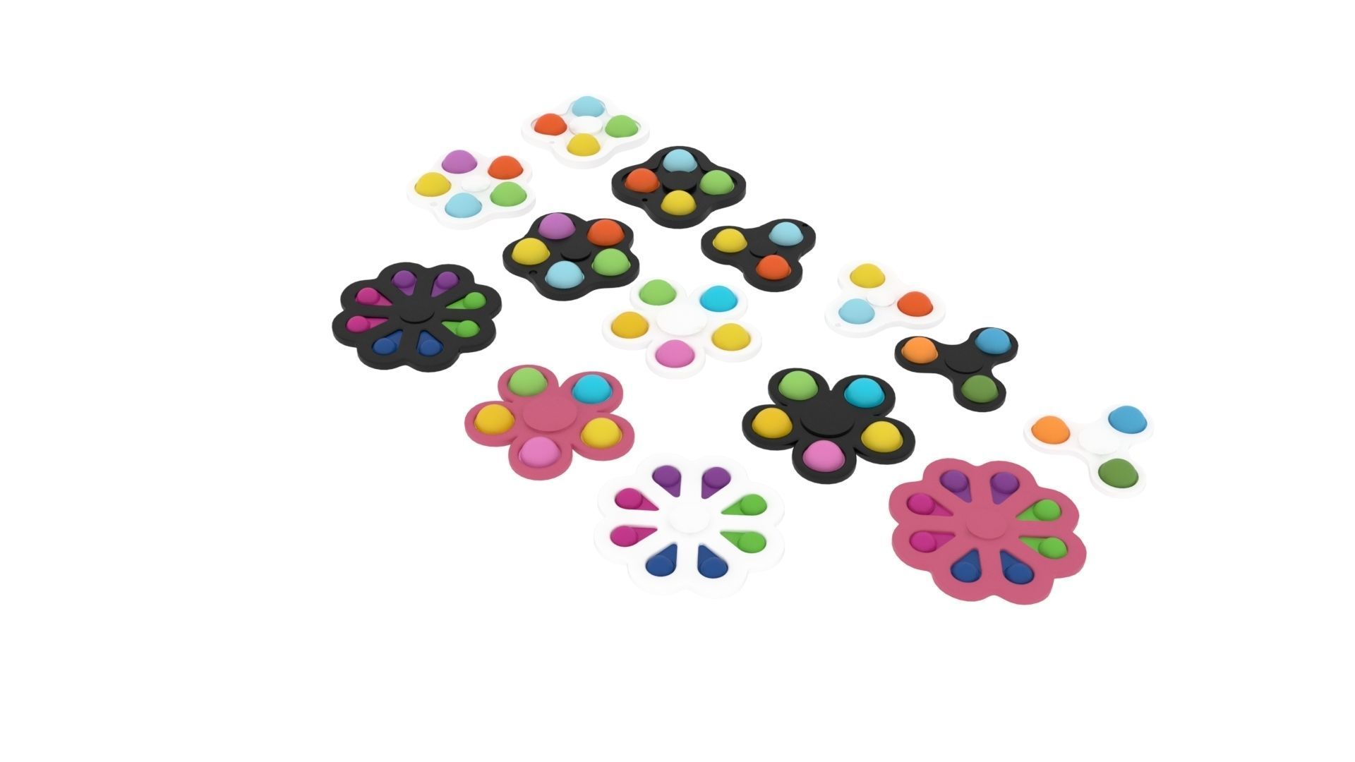 Spinner Simple Dimples Set 3D model | CGTrader