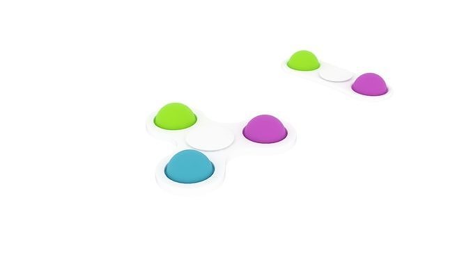 Spinner Simple Dimples Set 3D model animated | CGTrader