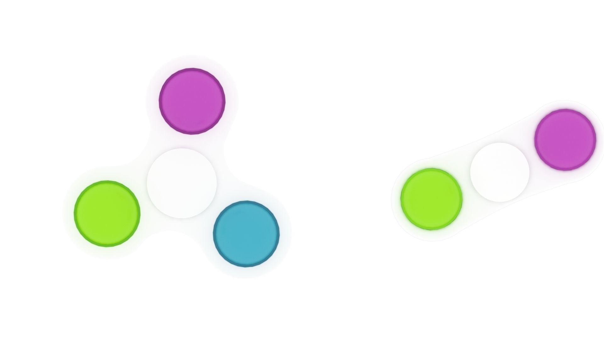 Spinner Simple Dimples Set 3D model animated | CGTrader