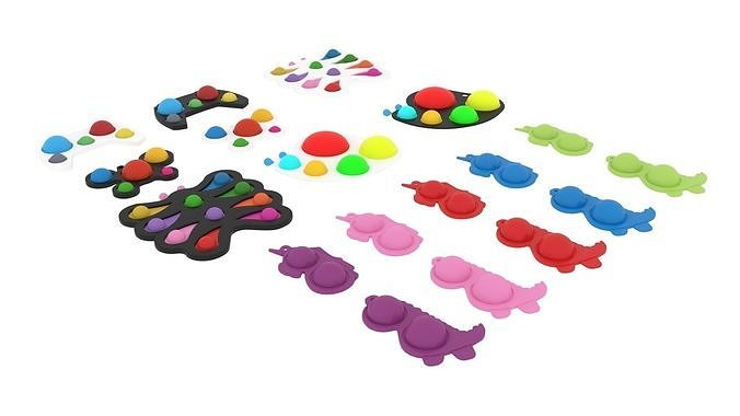 Simple Dimples Set 3D model | CGTrader