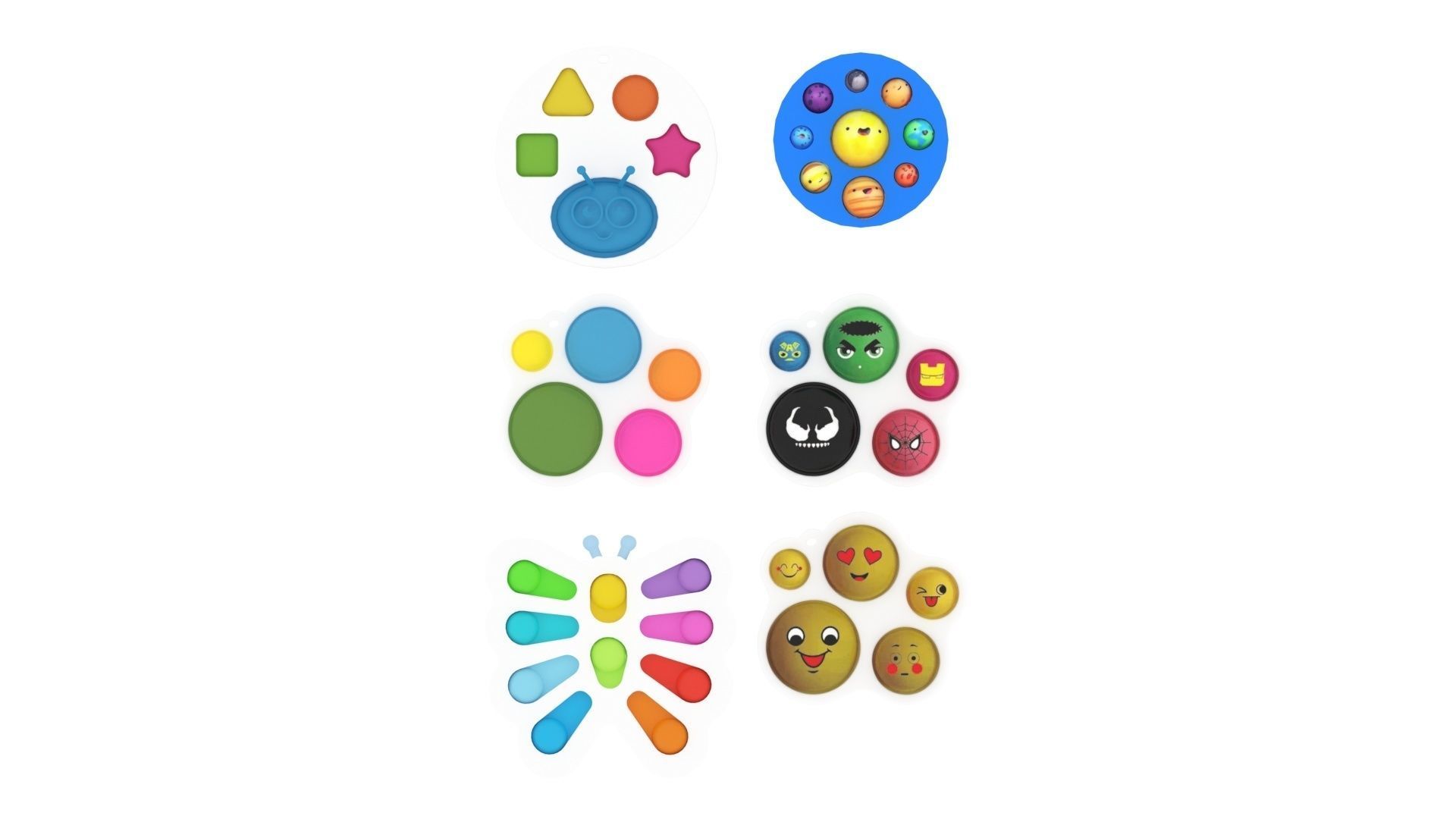 Simple Dimples Set 3D model | CGTrader