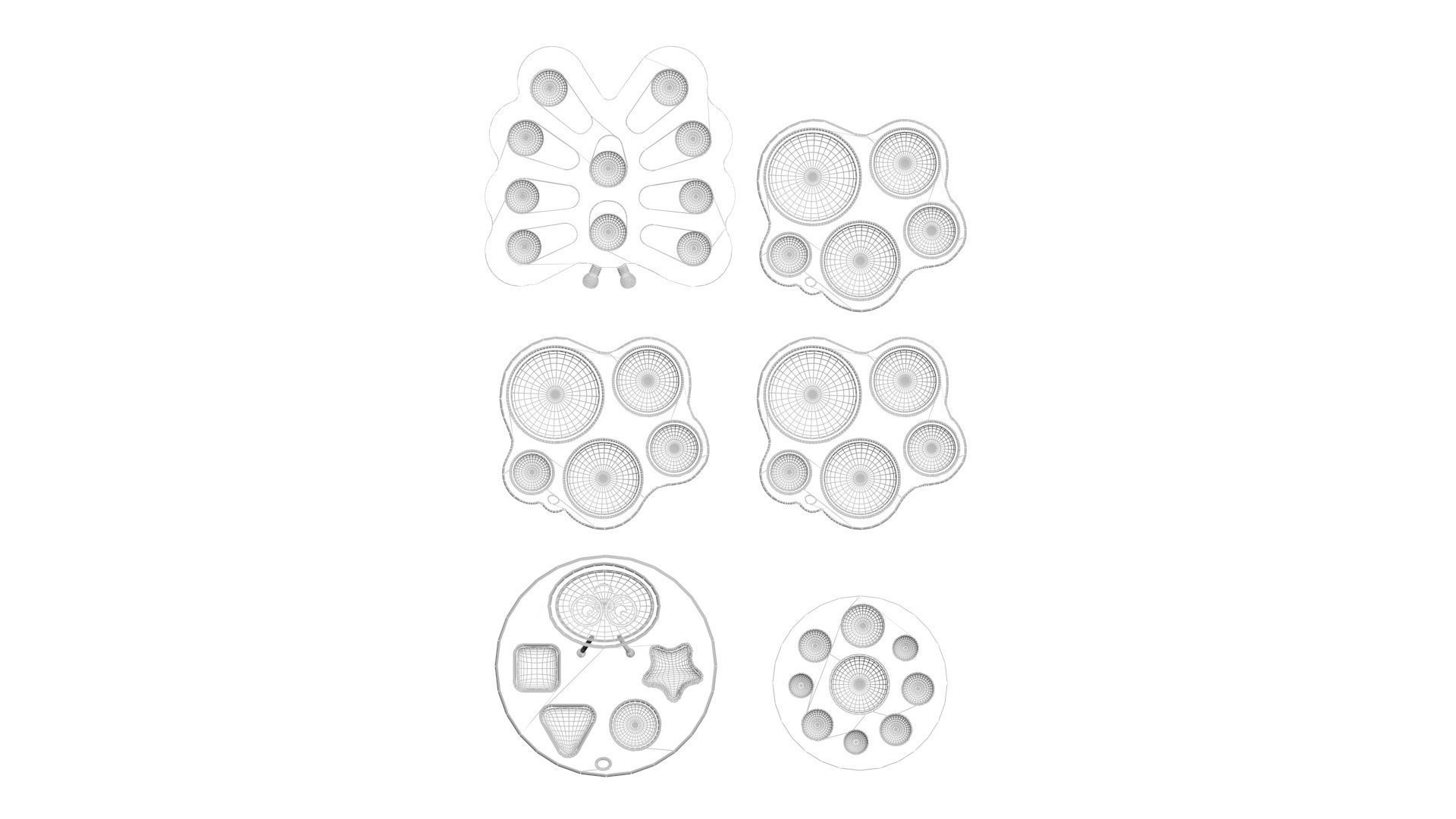 Simple Dimples Set 3D model | CGTrader