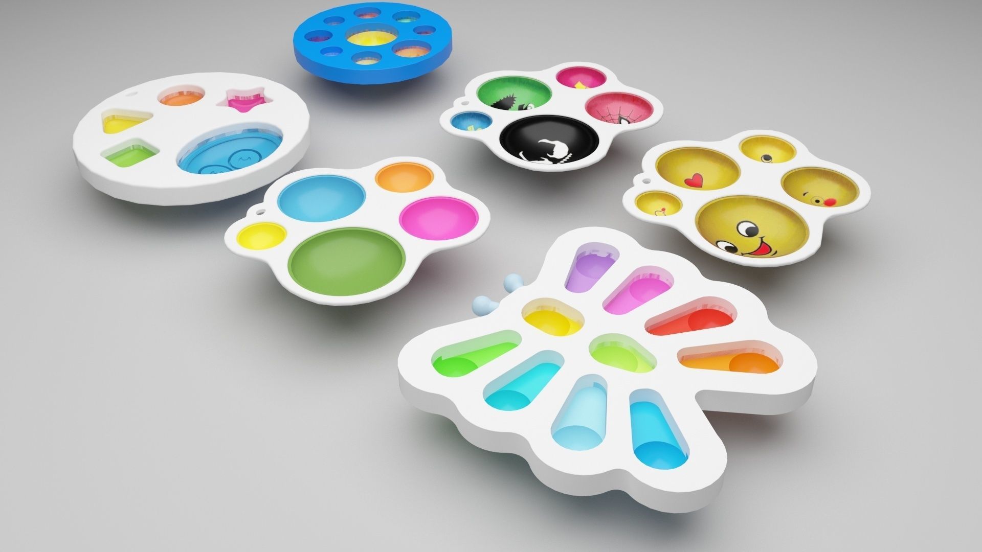 Simple Dimples Set 3D model | CGTrader